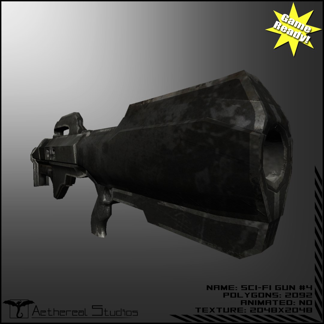 Sci-fi Weapon 4 3d Fbx