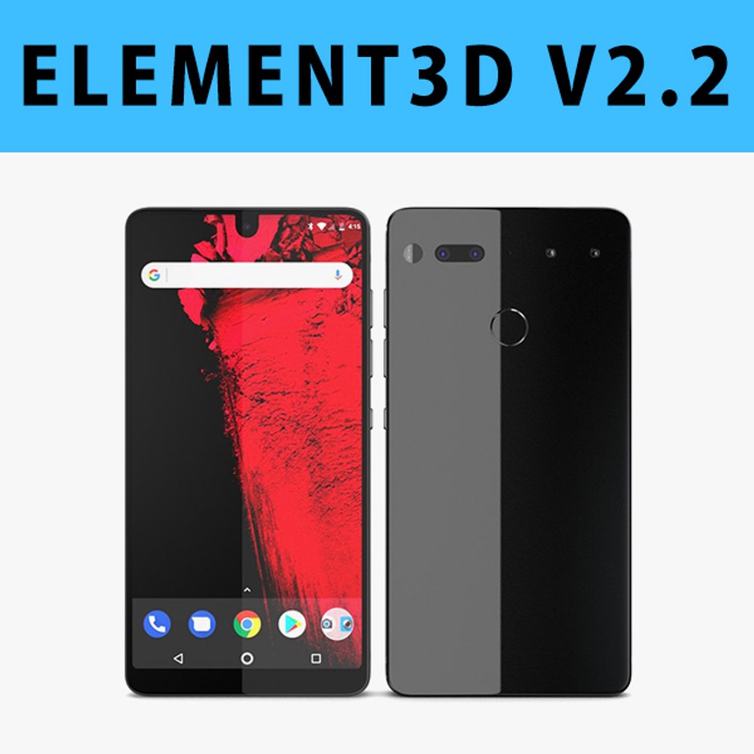 modelo 3d E3D - Essential Phone Titanium modelo 3D - TurboSquid 1212801