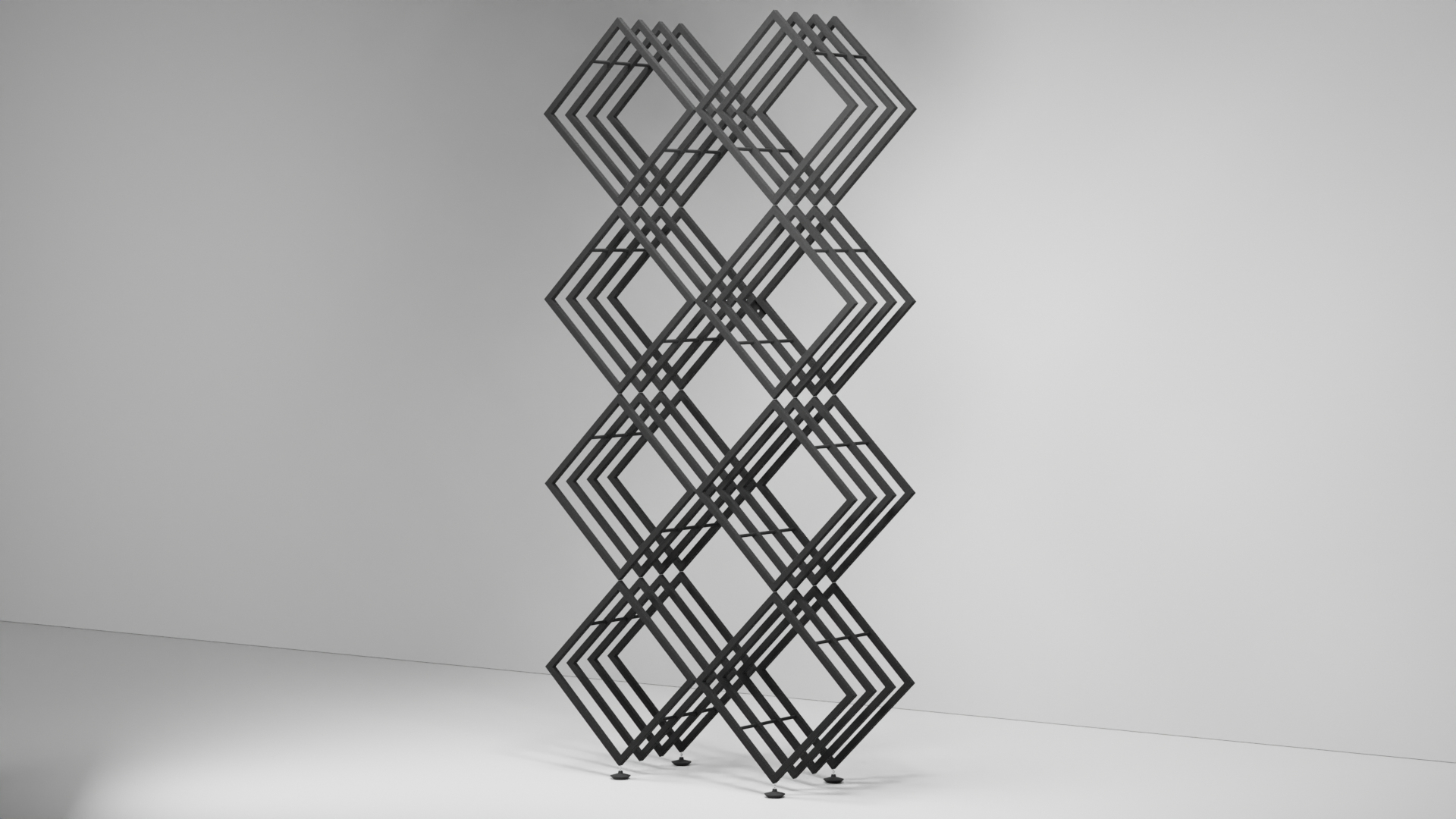 3D Cross Bookshelf - TurboSquid 2068264