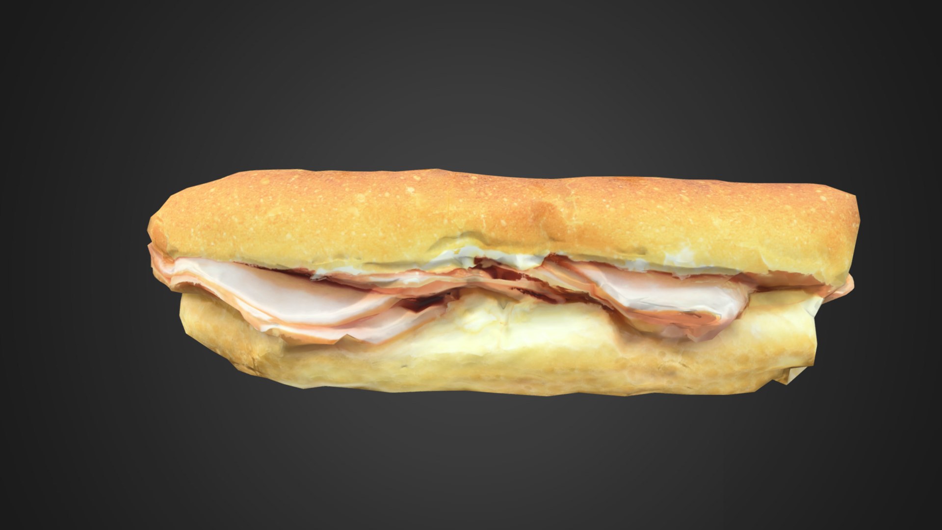 Game Ready Jambon Beurre Ham Baguette Sandwich Model - TurboSquid 2020650