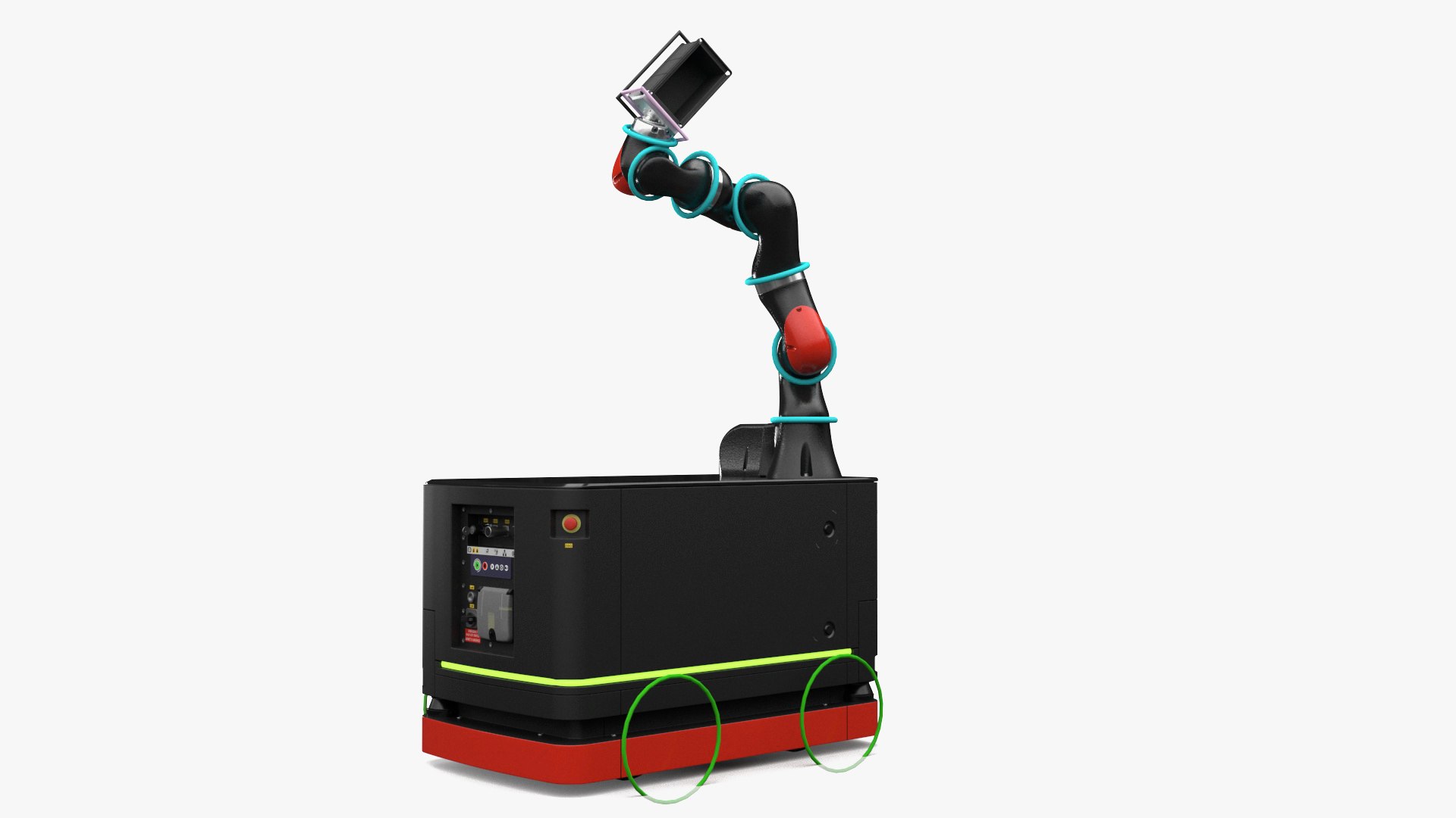 3D Model Mobile Robot Hand With Special Box Rigged For Maya ...