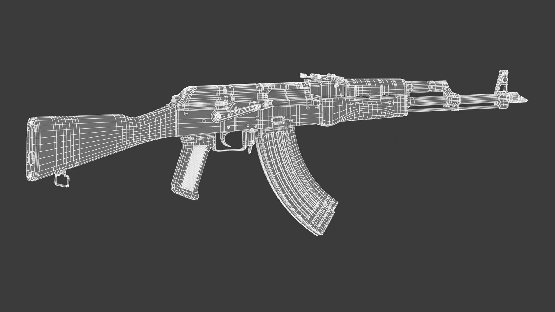 Akm Assault Rifle Ak 3D Model - TurboSquid 1701366