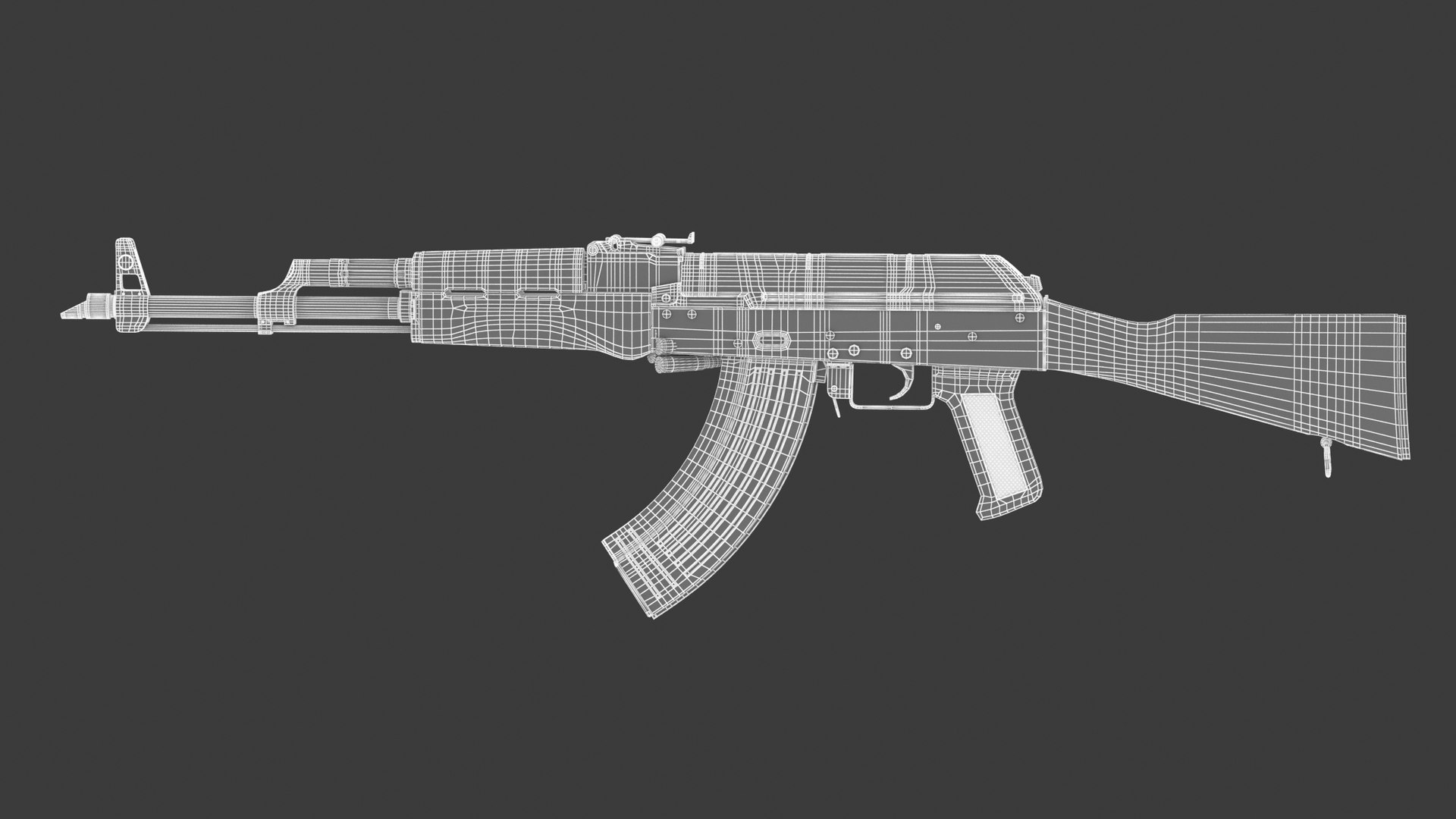 Akm Assault Rifle Ak 3D Model - TurboSquid 1701366