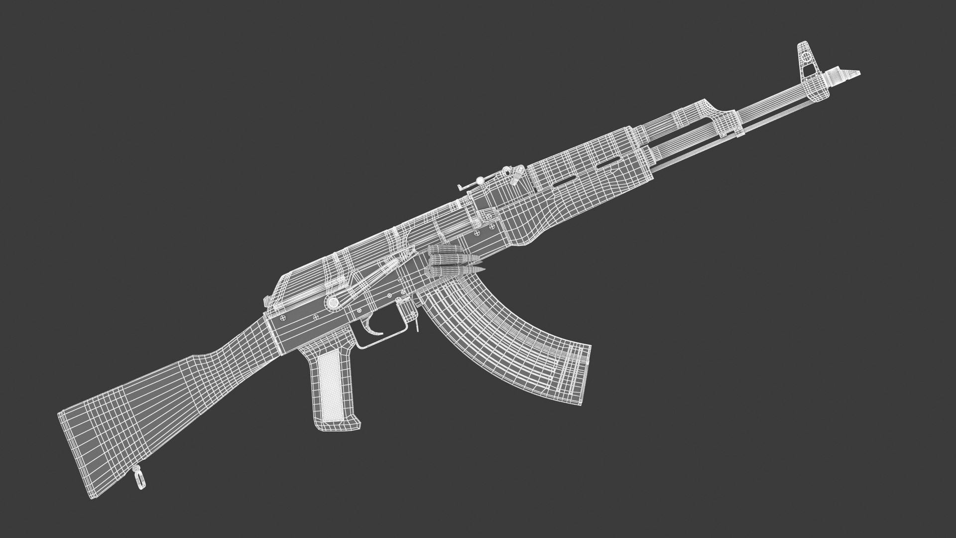 Akm Assault Rifle Ak 3D Model - TurboSquid 1701366