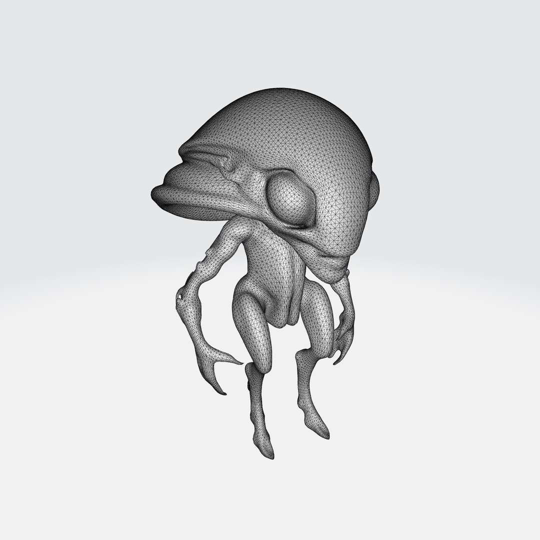 3D Green Alien Creature With Glossy Exoskeleton Model - TurboSquid 2378778