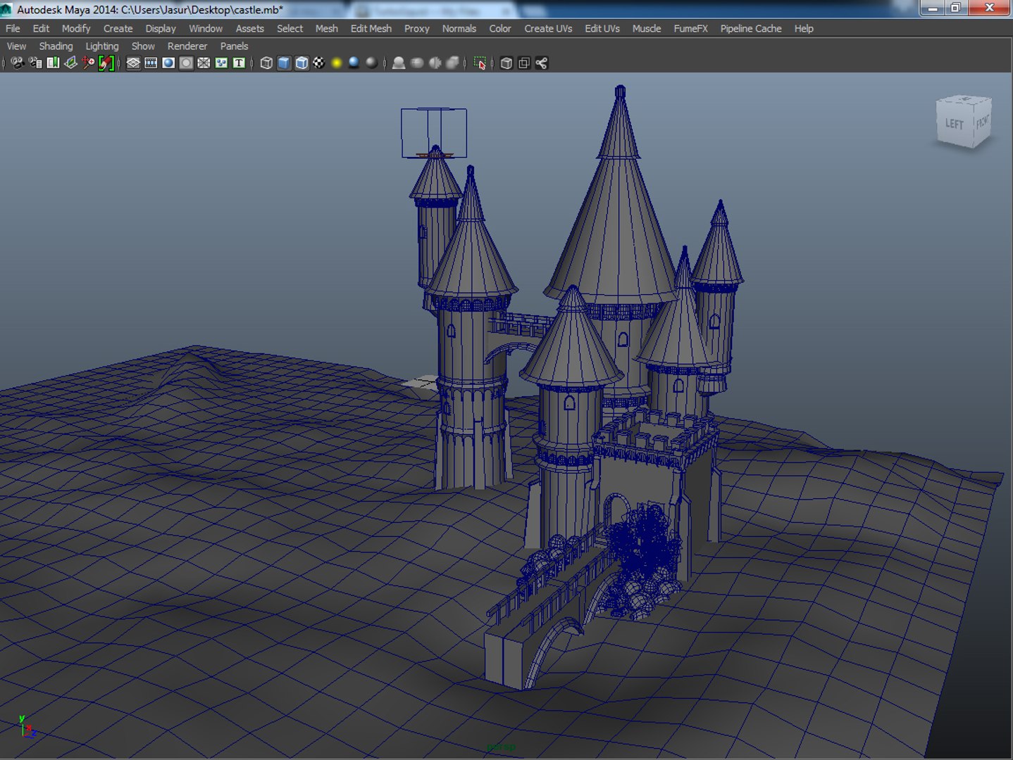 3d Castle Render Model