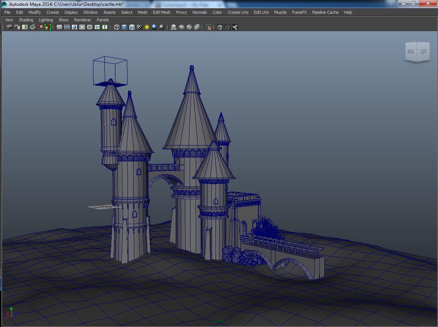 3d Castle Render Model
