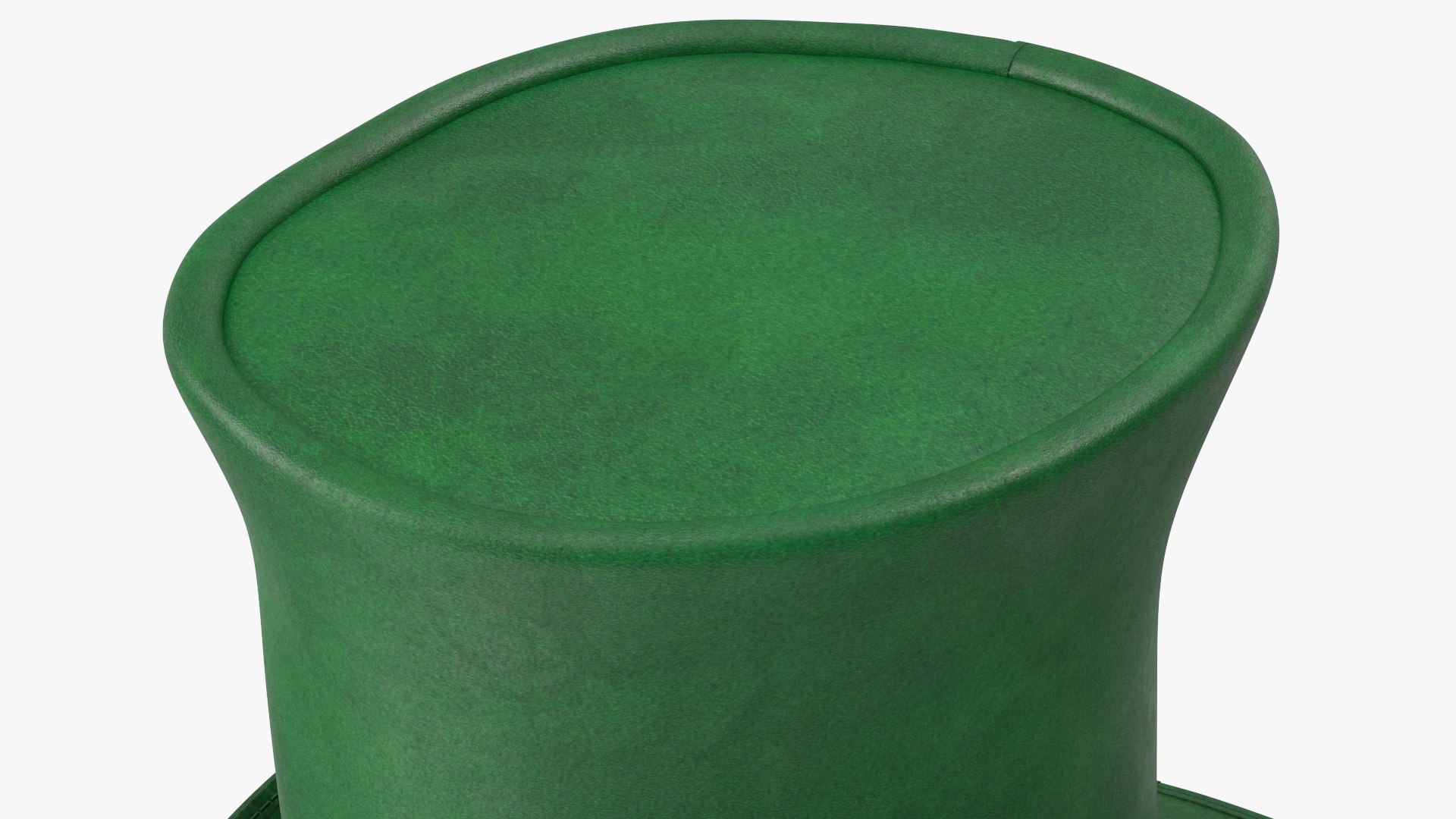 3D Leather Top Hat Green with Buckle v 2 model - TurboSquid 1823256