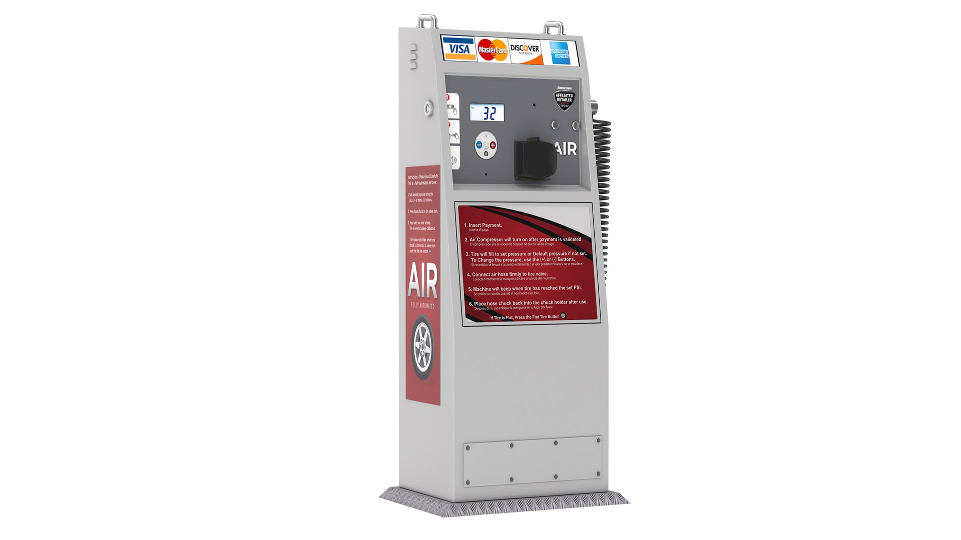 Self Service Tire Air Station 3D Model - TurboSquid 2282861