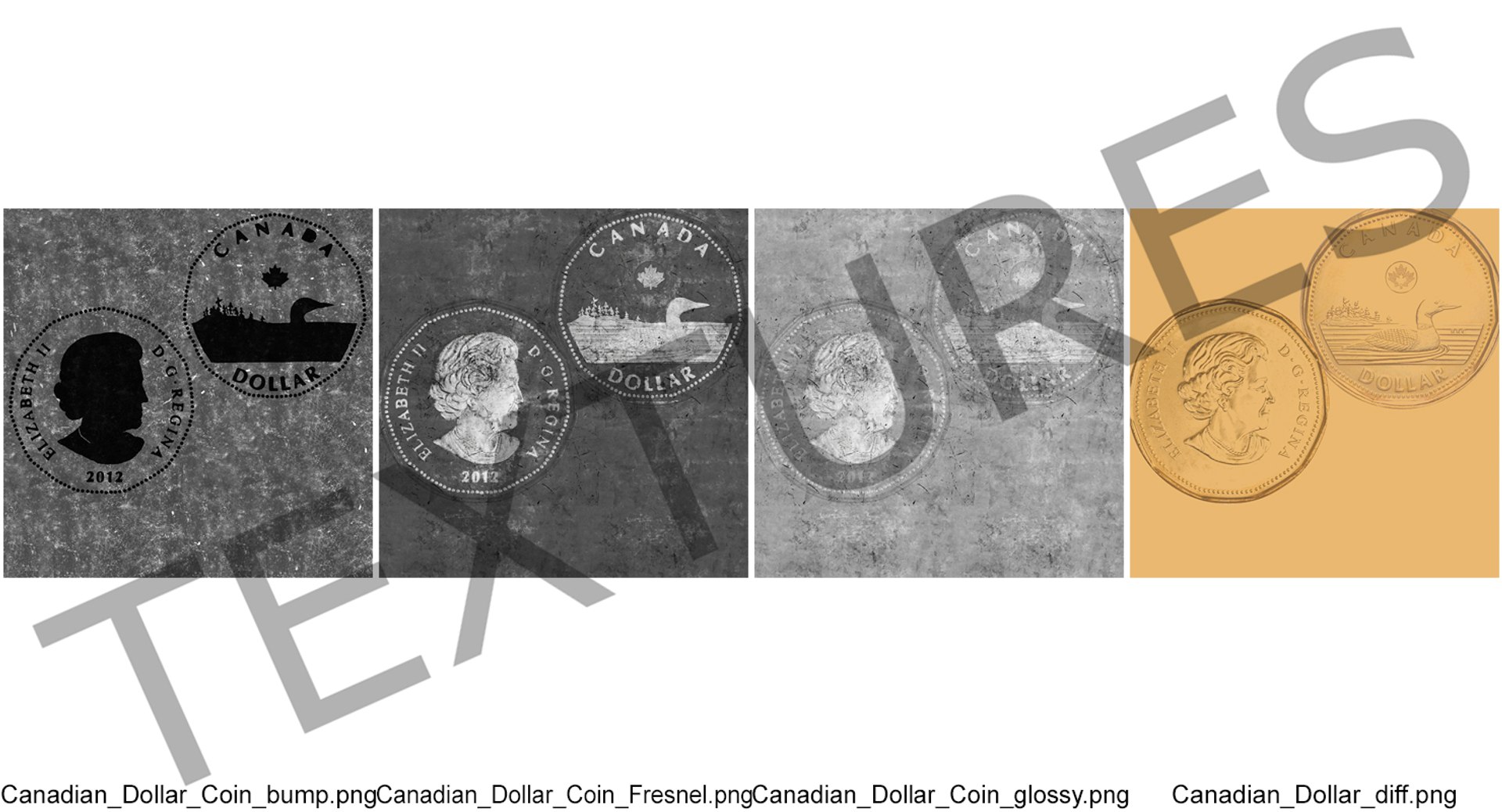 Canadian Dollar Coin Loonie 3D Model - TurboSquid 1276495