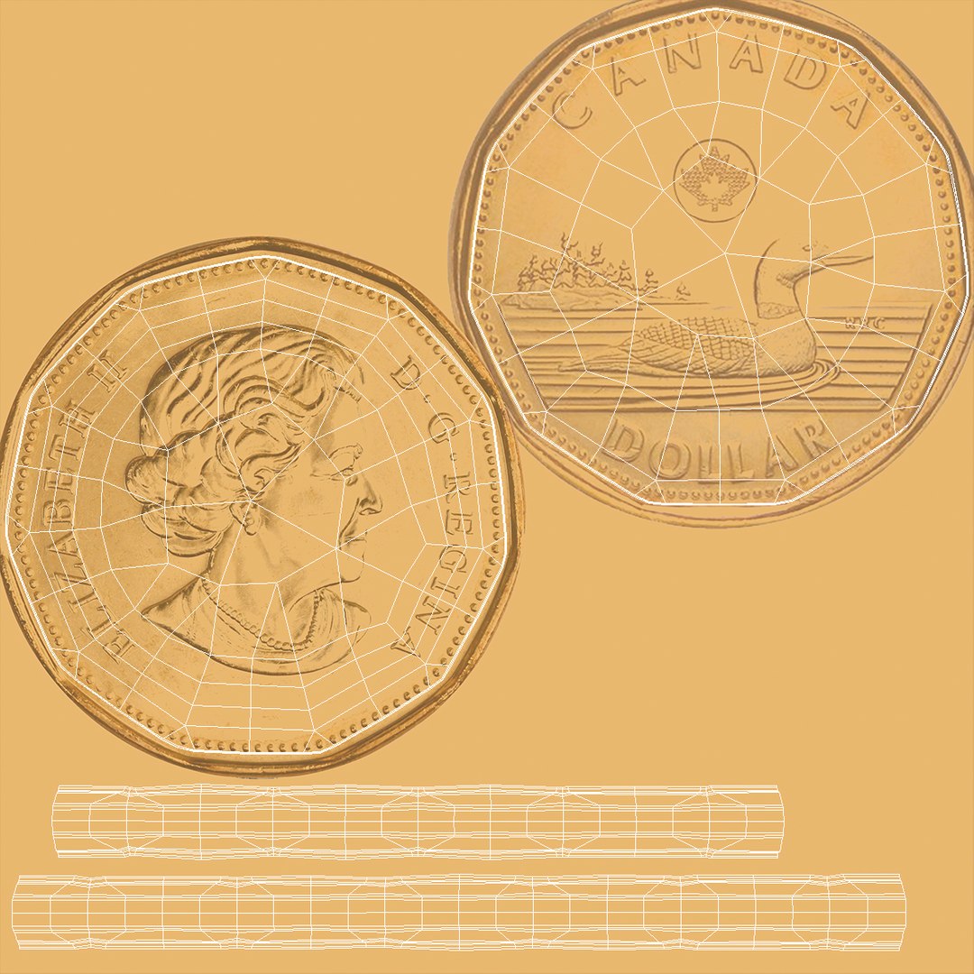 Canadian Dollar Coin Loonie 3D Model - TurboSquid 1276495