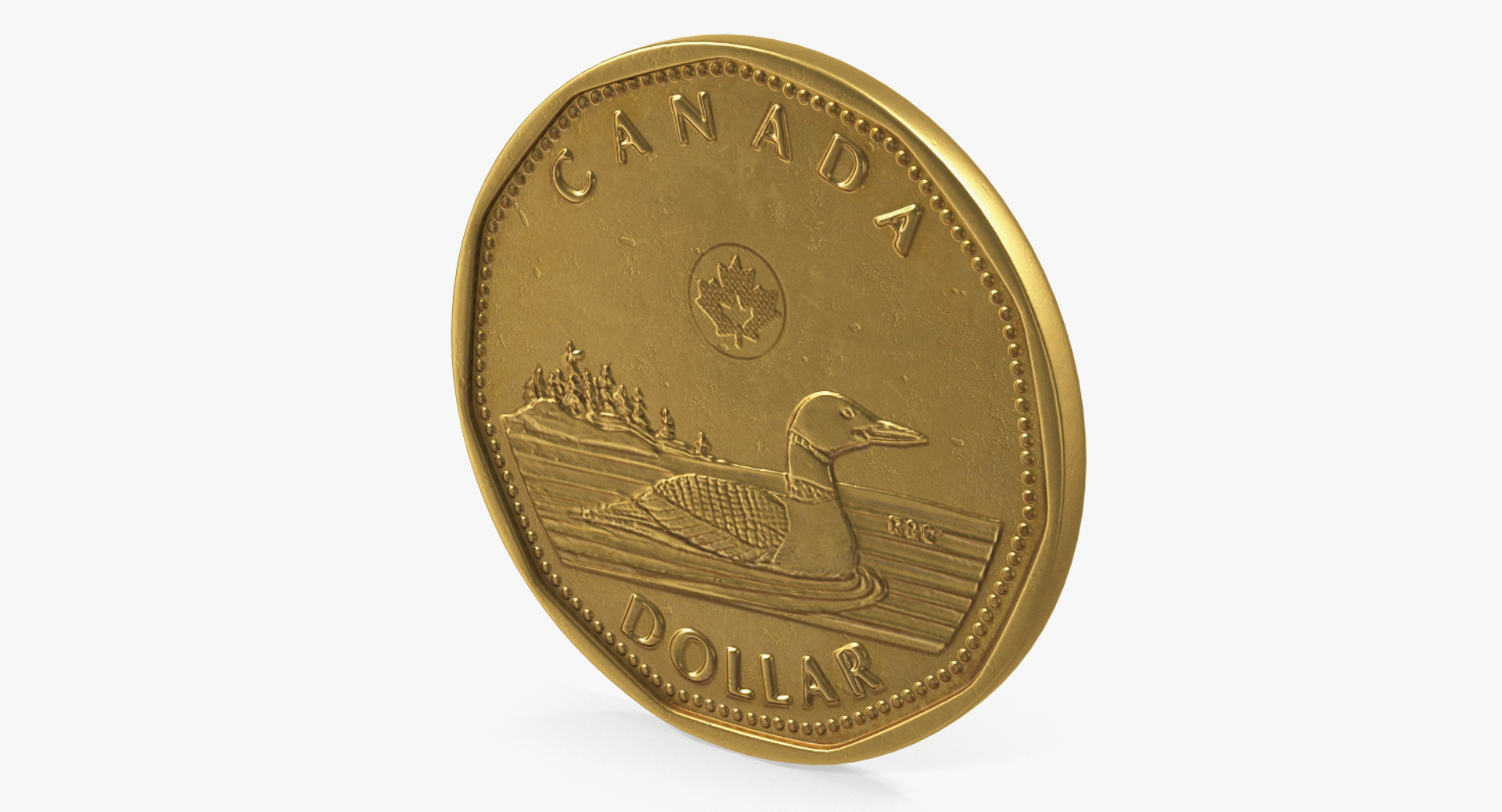 Canadian Dollar Coin Loonie 3D Model - TurboSquid 1276495