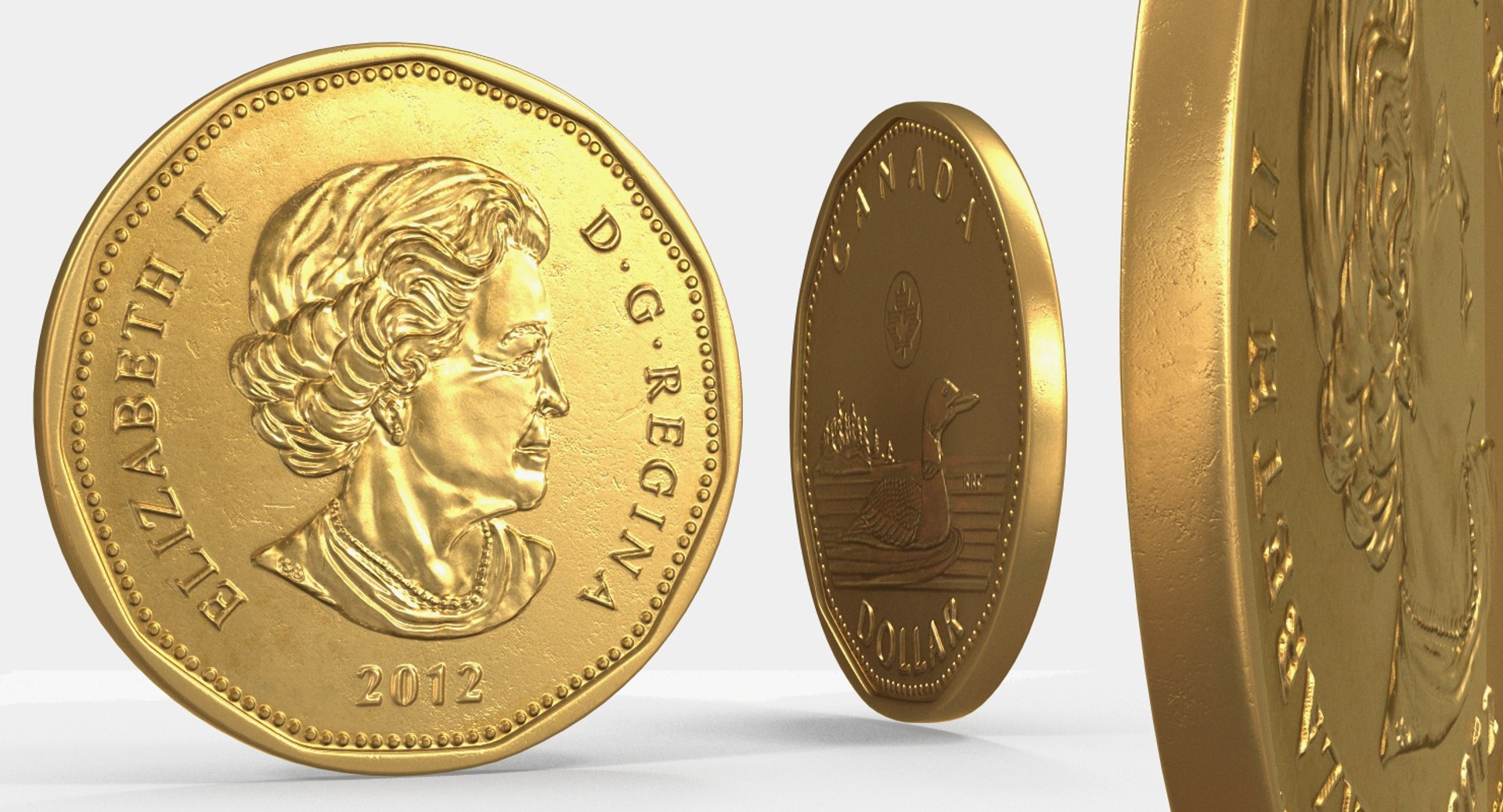 Canadian Dollar Coin Loonie 3D Model - TurboSquid 1276495