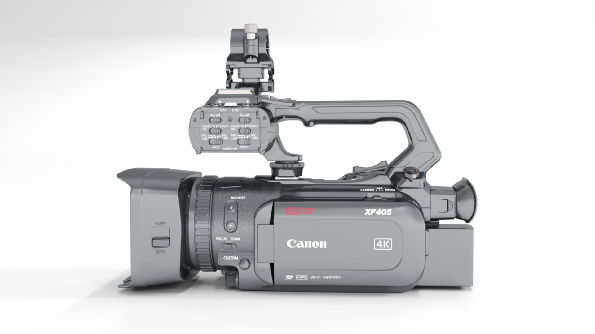 Canon XF405 Professional Camcorder 3D Model - TurboSquid 2234647