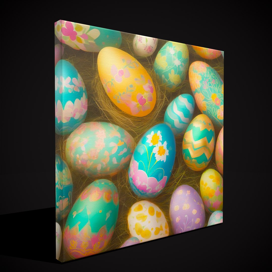 3D Easter Painting Three Model - TurboSquid 2197100