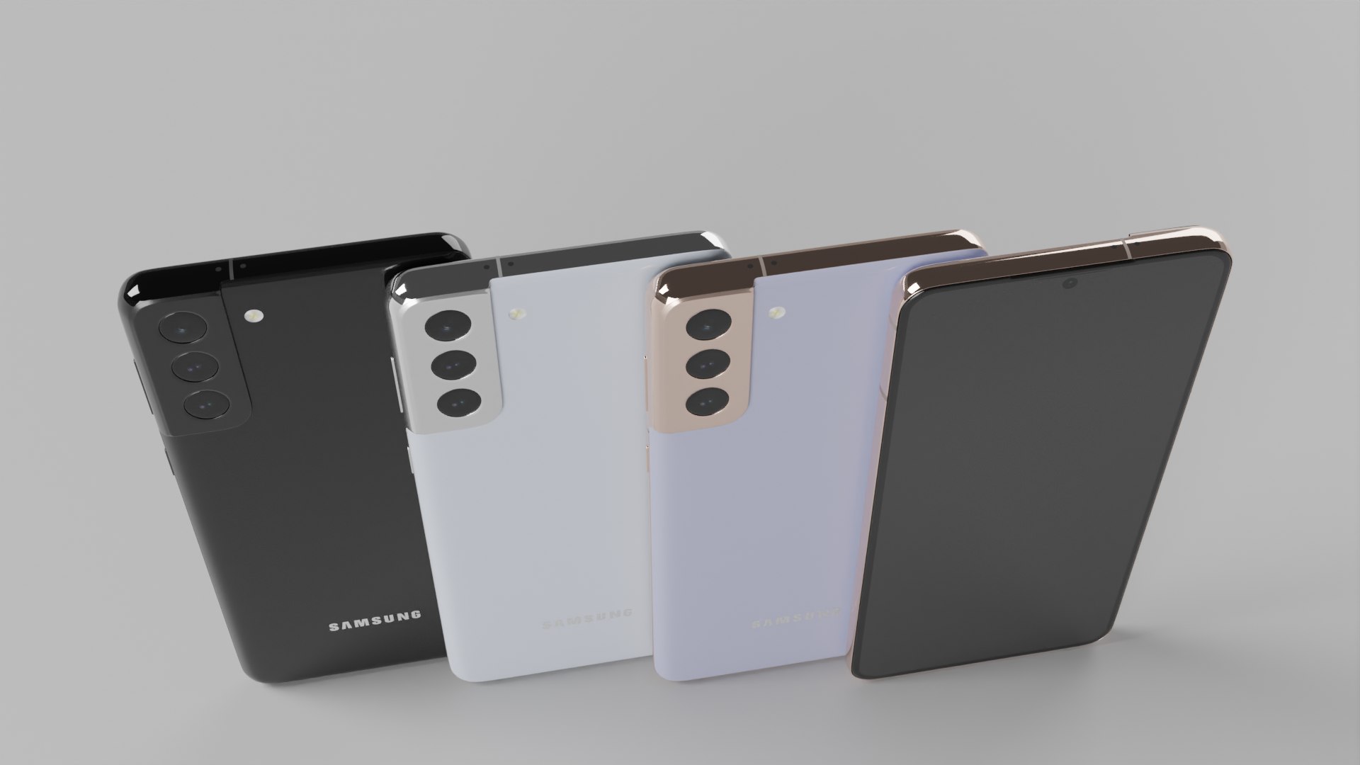 Samsung Galaxy S21 Plus All Colors Smartphone 3D model - TurboSquid 2096307
