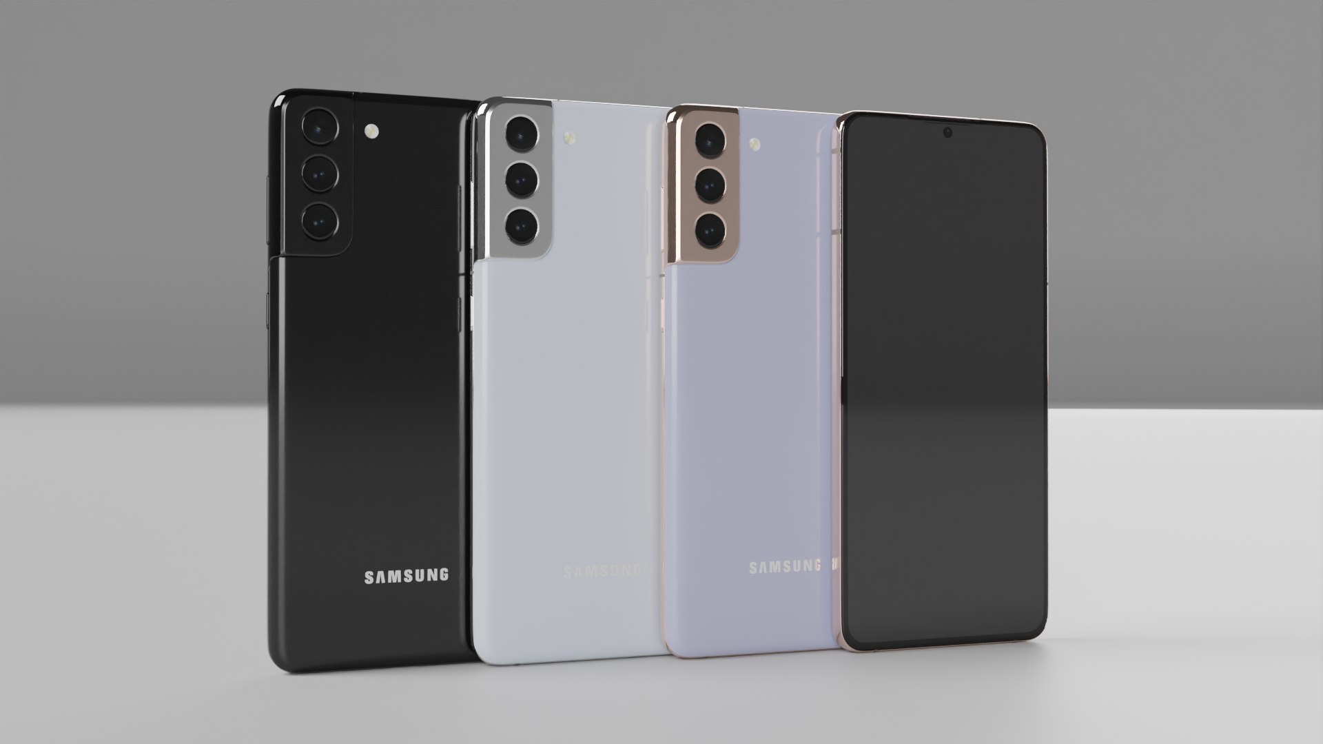 Samsung Galaxy S21 Plus All Colors Smartphone 3D model - TurboSquid 2096307