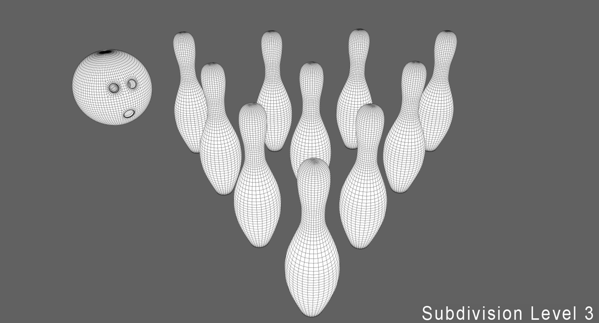 3d model bowling pin s