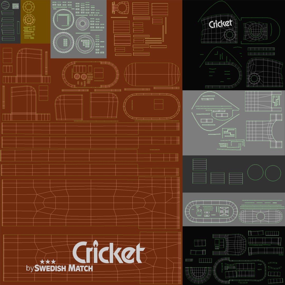 Cricket Design 3D Model - TurboSquid 1470713