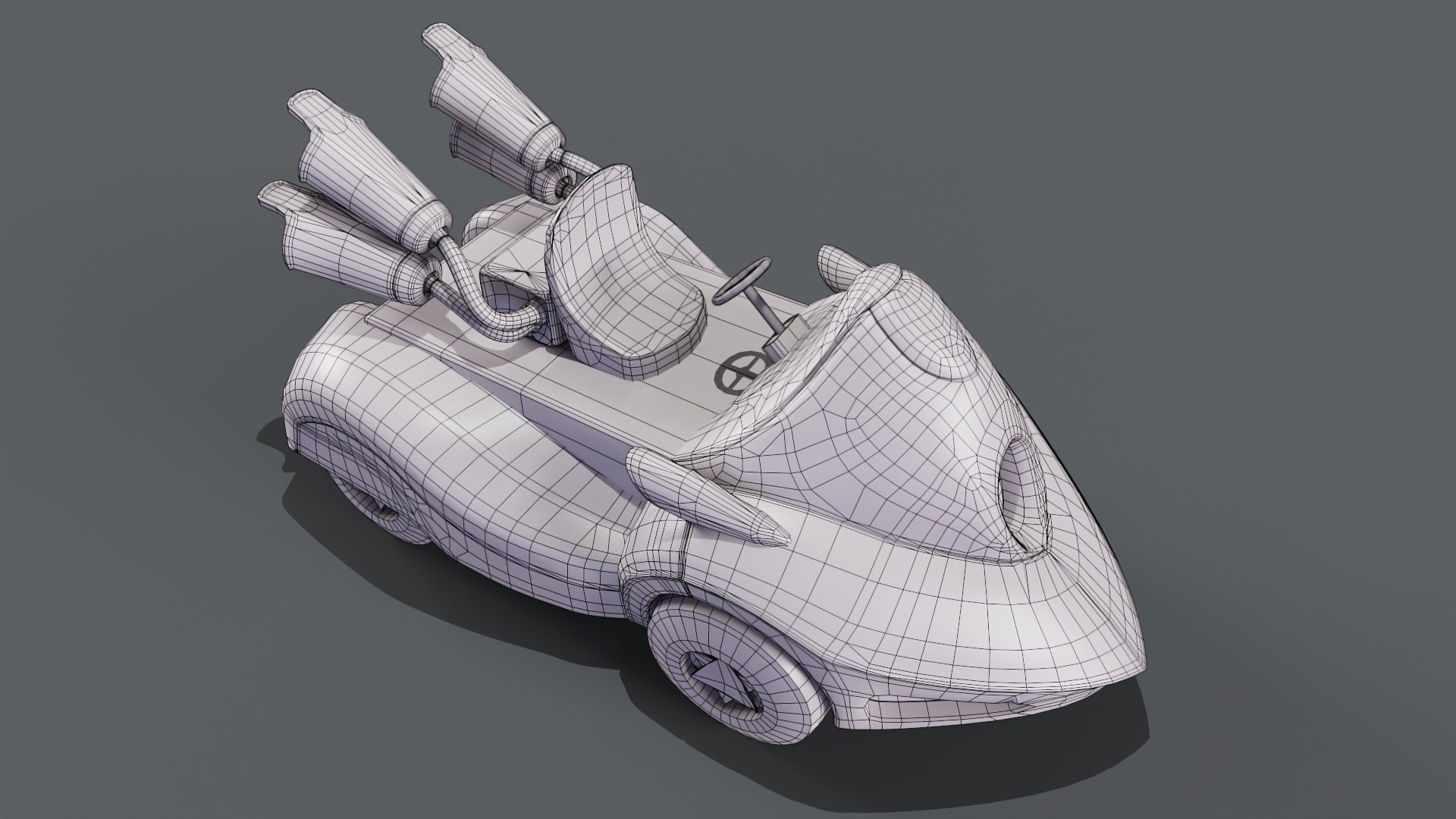 3D White Kart - TurboSquid 2178392