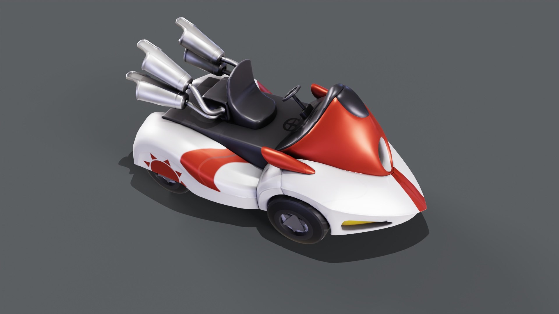 3D White Kart - TurboSquid 2178392