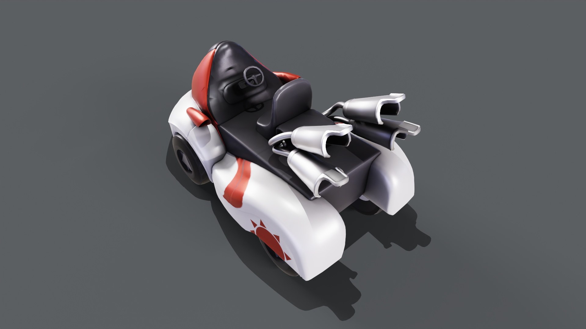 3D White Kart - TurboSquid 2178392