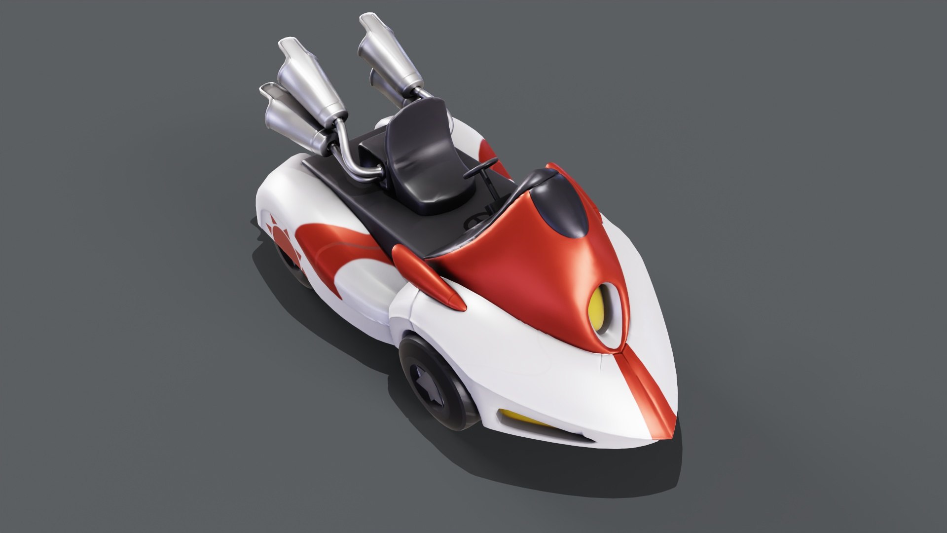 3D White Kart - TurboSquid 2178392