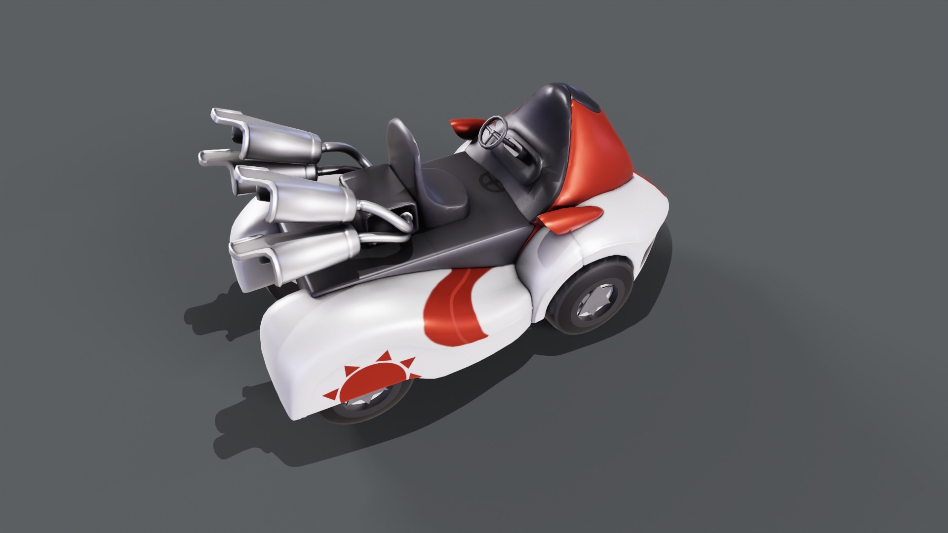 3D White Kart - TurboSquid 2178392