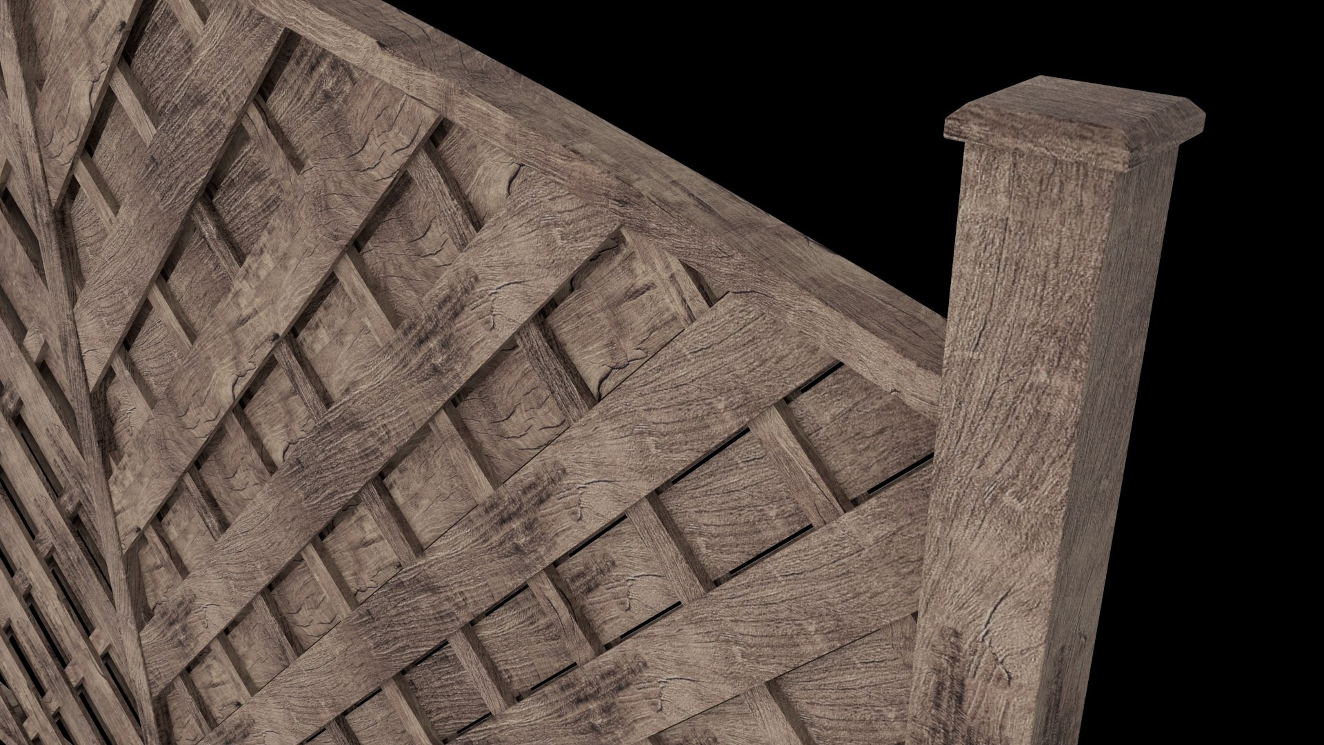 Wood Fence Hatch 3D Model - TurboSquid 2008434