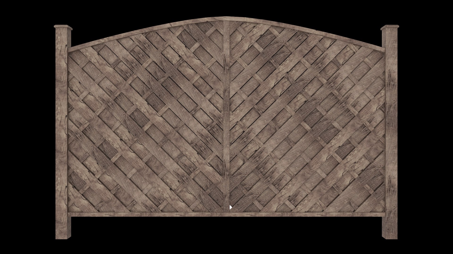 Wood Fence Hatch 3D Model - TurboSquid 2008434