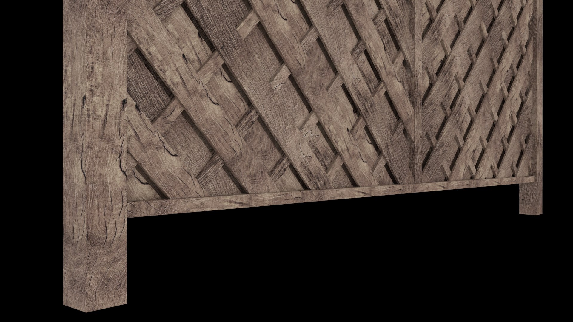 Wood Fence Hatch 3D Model - TurboSquid 2008434