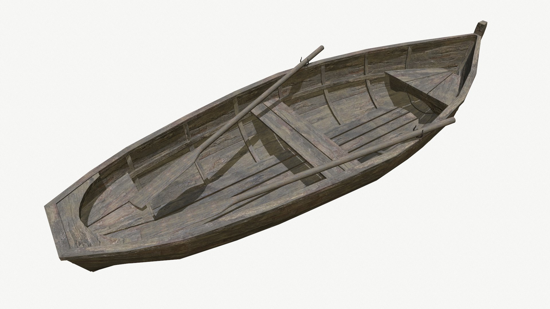 3D Old Row Boat Model - TurboSquid 1943022