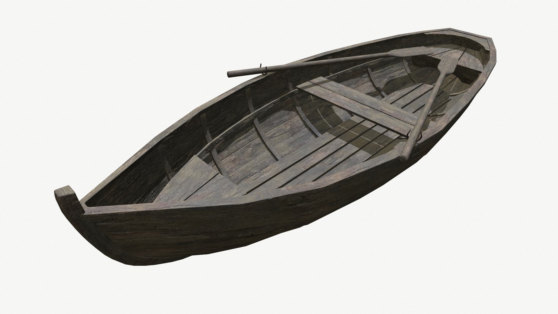 3D Old Row Boat Model - TurboSquid 1943022