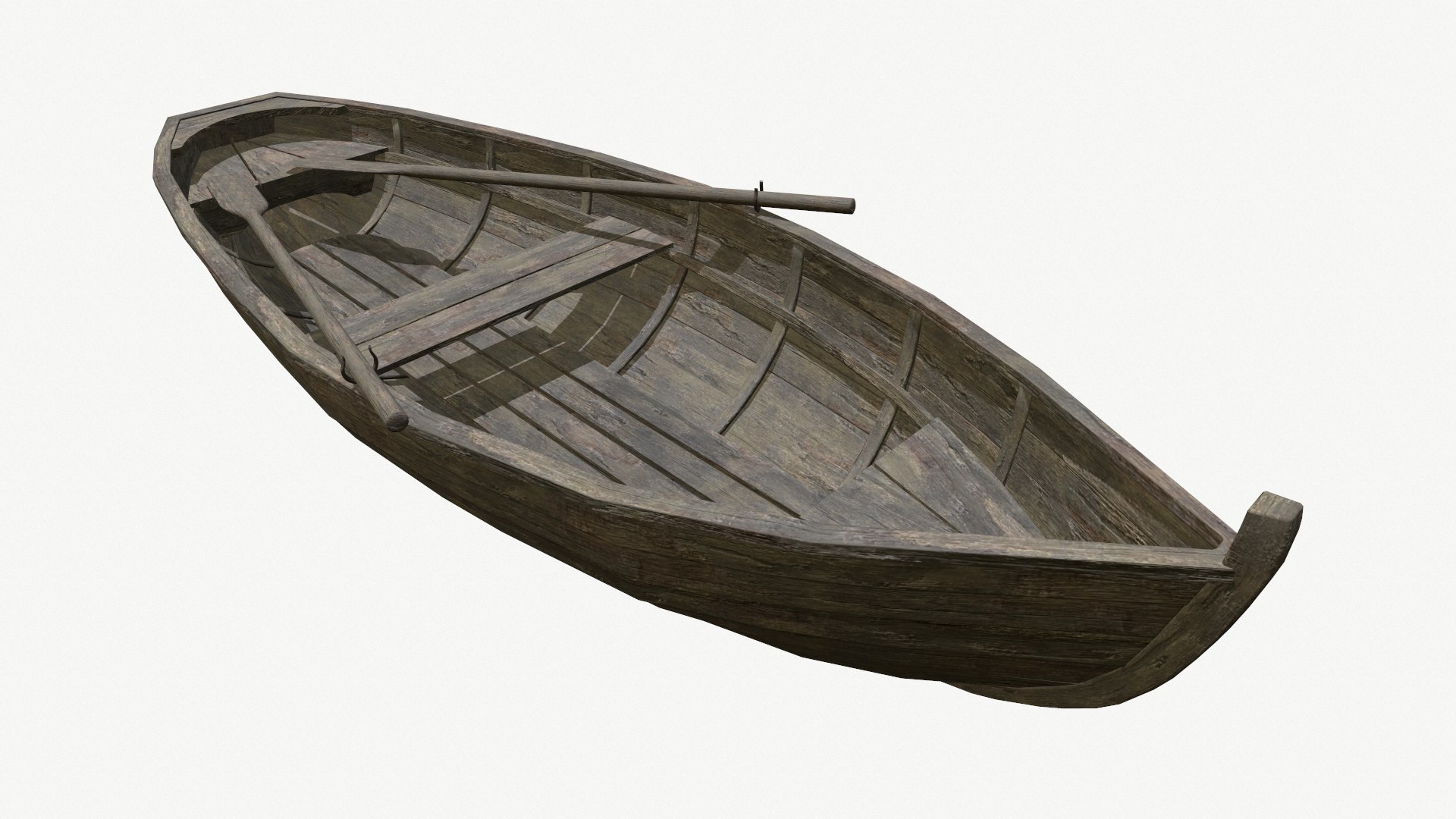 3D Old Row Boat Model - TurboSquid 1943022