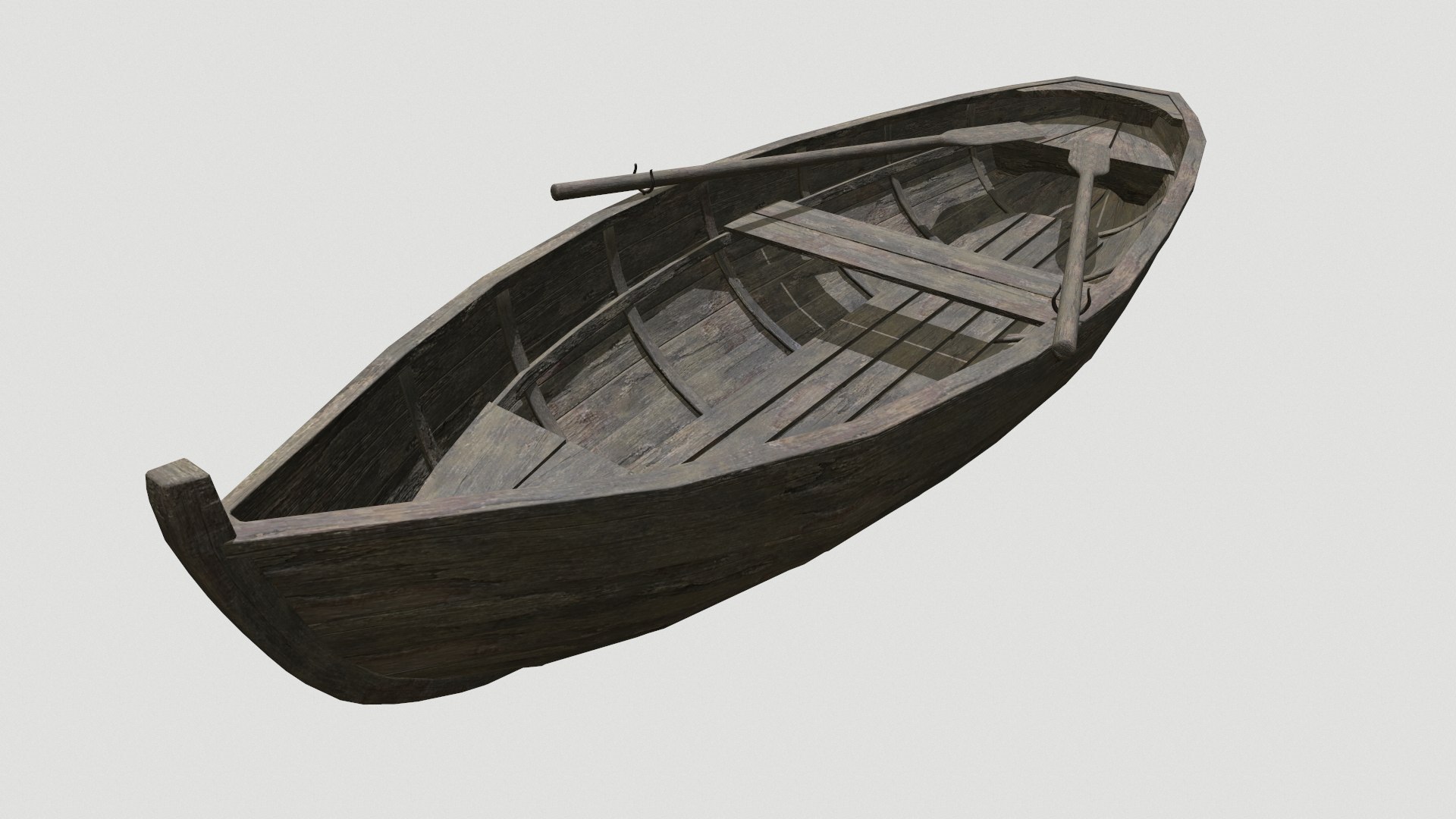 3D Old Row Boat Model - TurboSquid 1943022