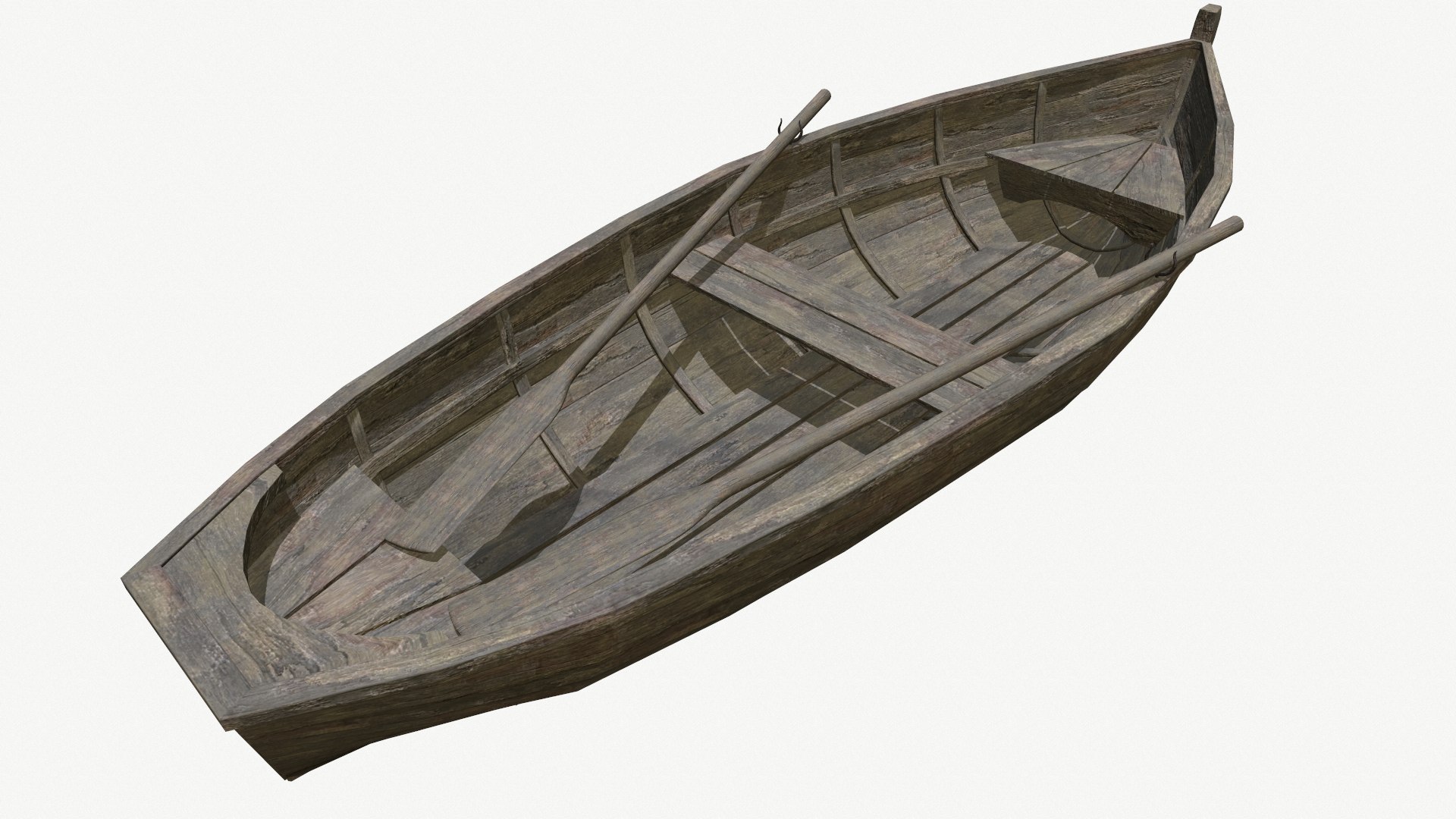 3D Old Row Boat Model - TurboSquid 1943022