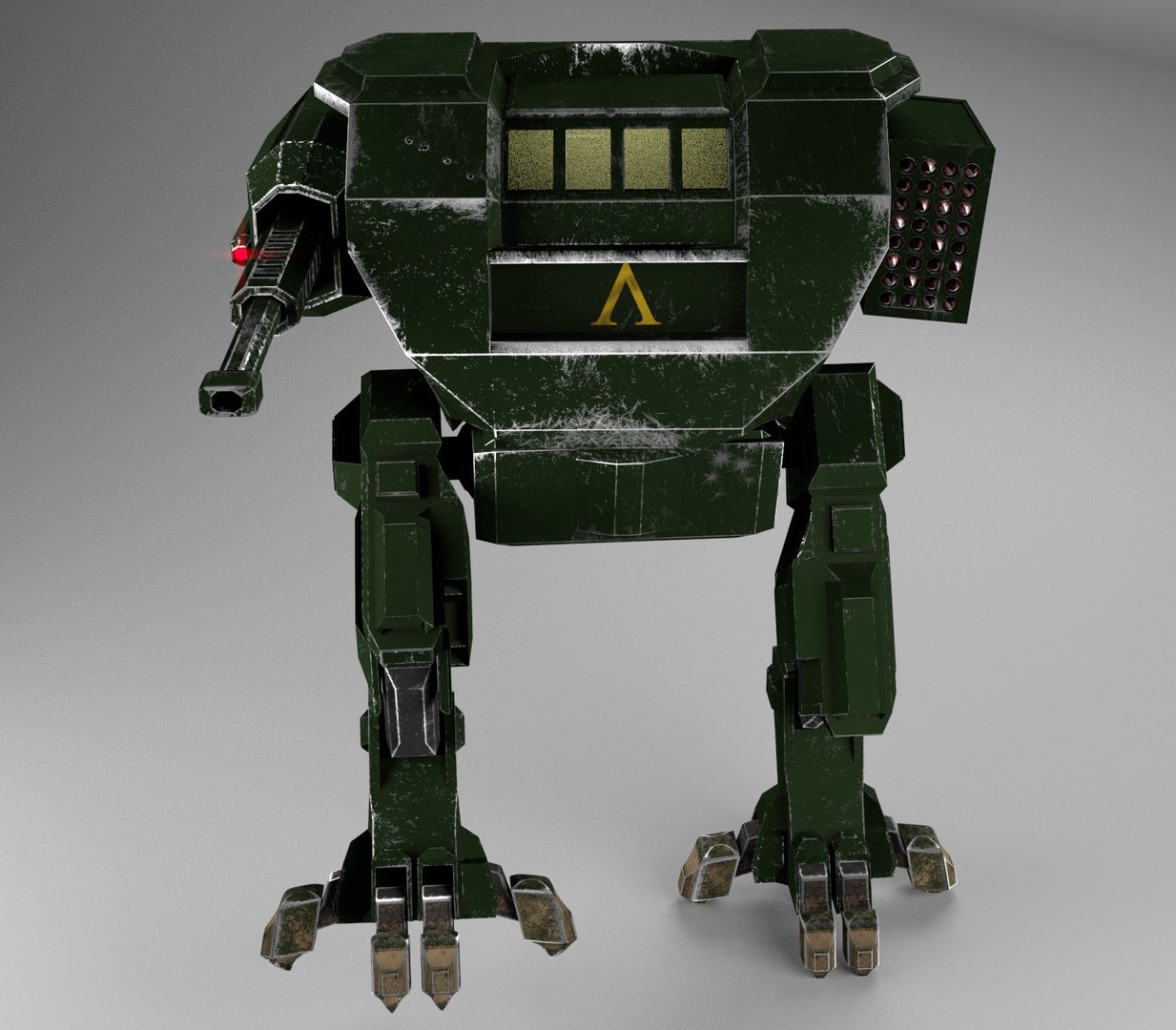 3ds max rigged mech