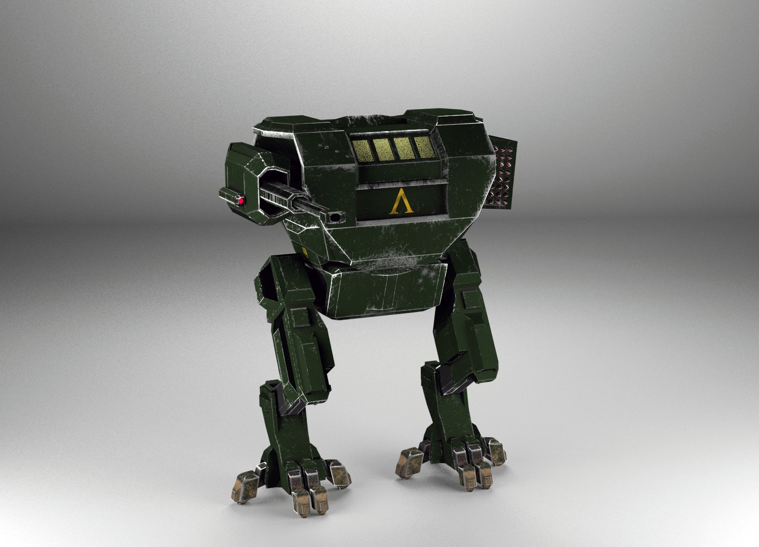 3ds max rigged mech