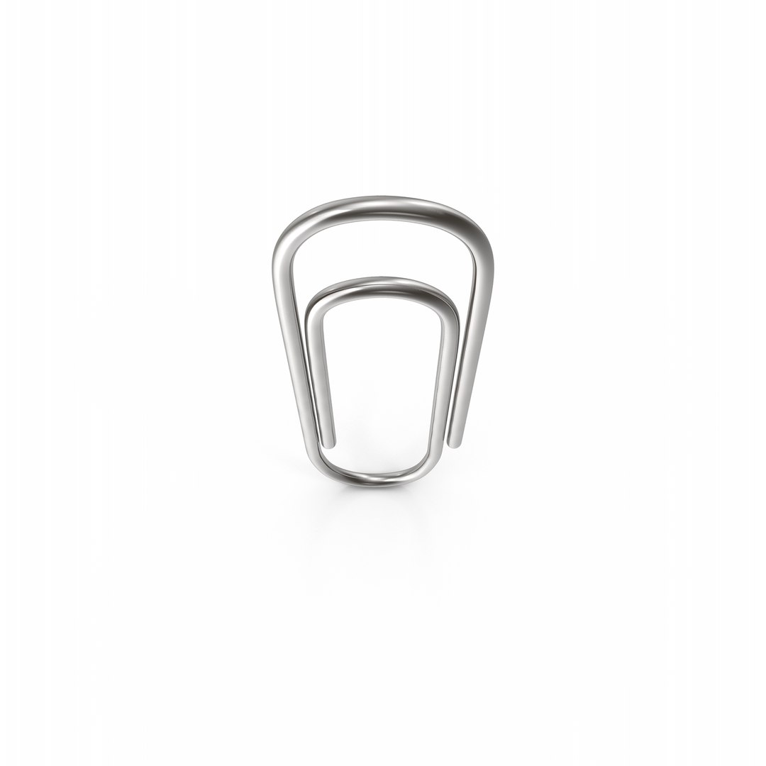 Paper Clip Silver 3D - TurboSquid 2314915