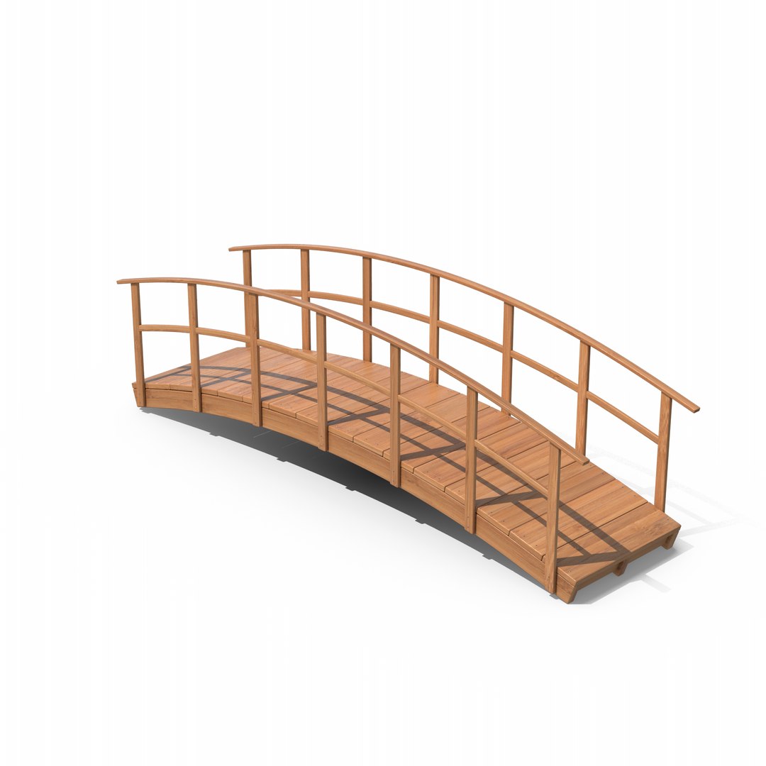 3D Wooden Bridge - TurboSquid 2020500