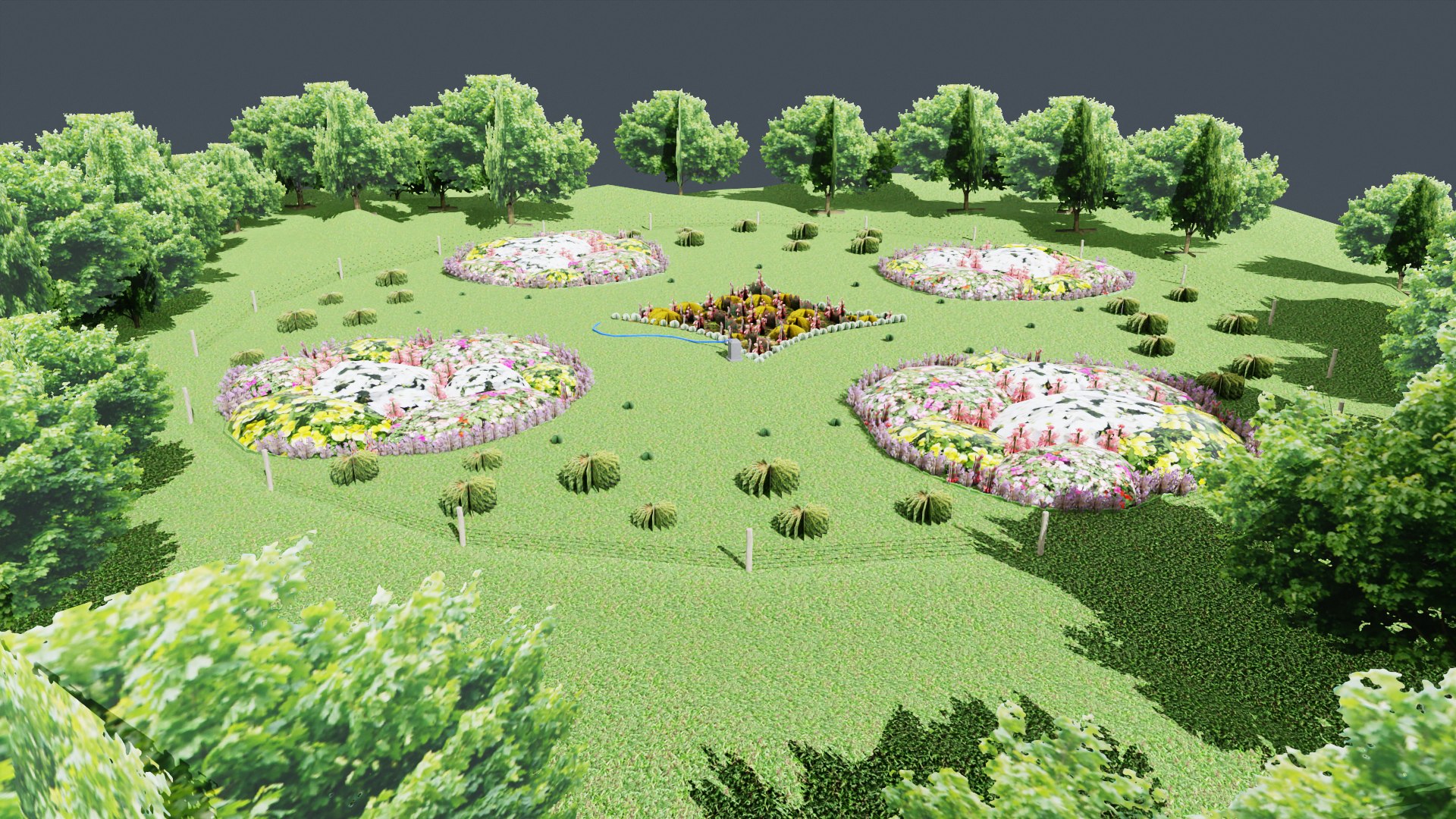 Garden 3D Model - TurboSquid 2144947