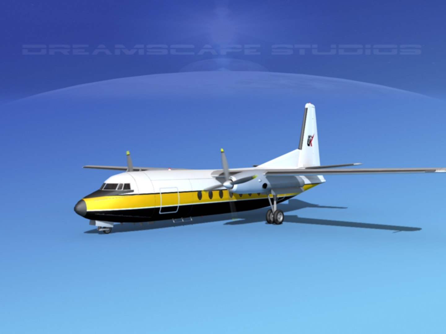 3d model fokker f-27 air