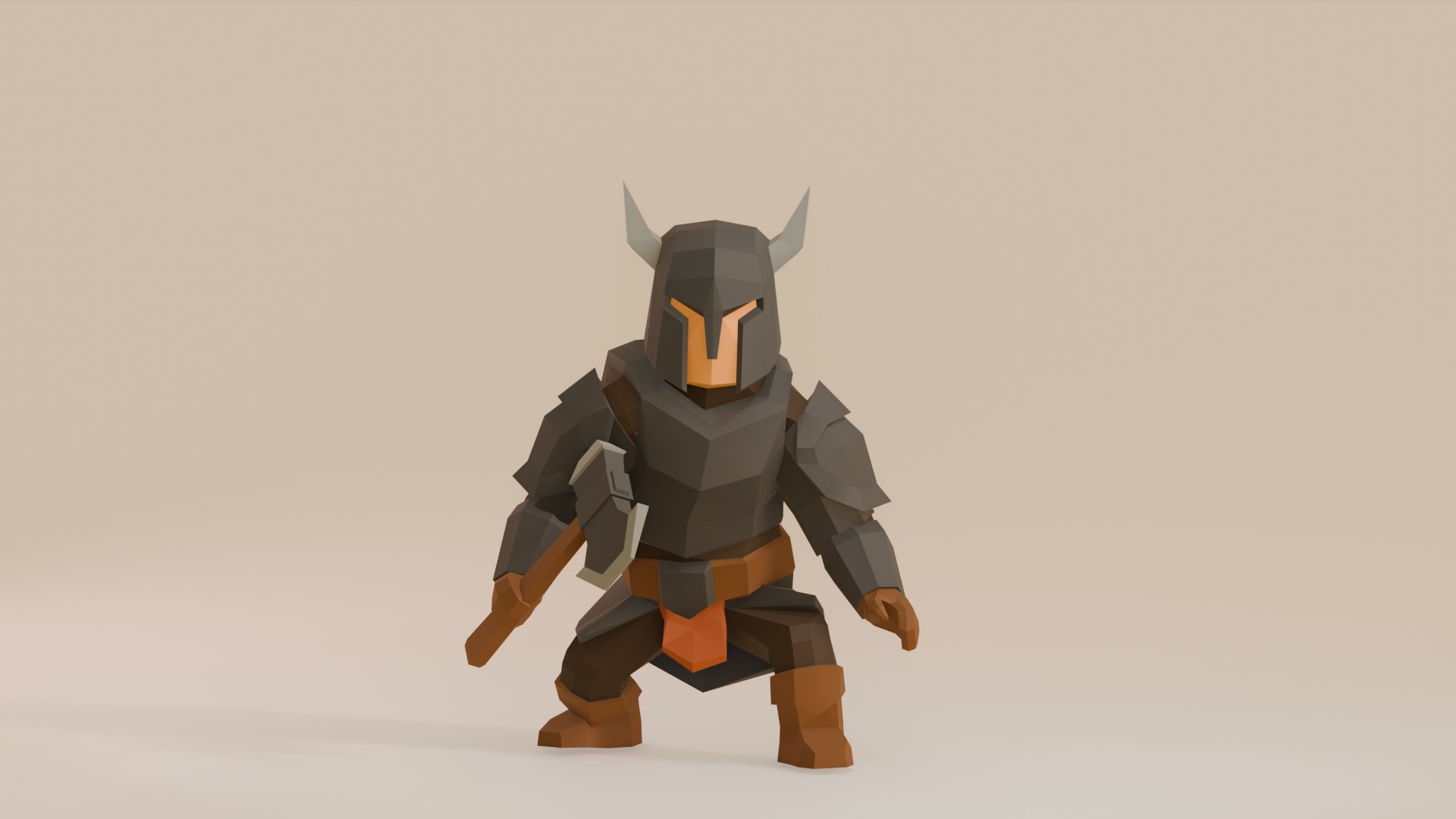 UNRIGGED LOW-POLY WARRIOR 3D Model - TurboSquid 2439525