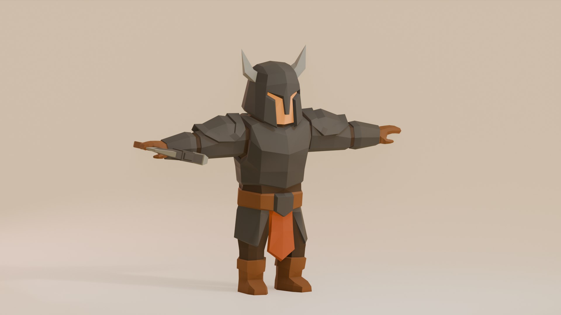 UNRIGGED LOW-POLY WARRIOR 3D Model - TurboSquid 2439525