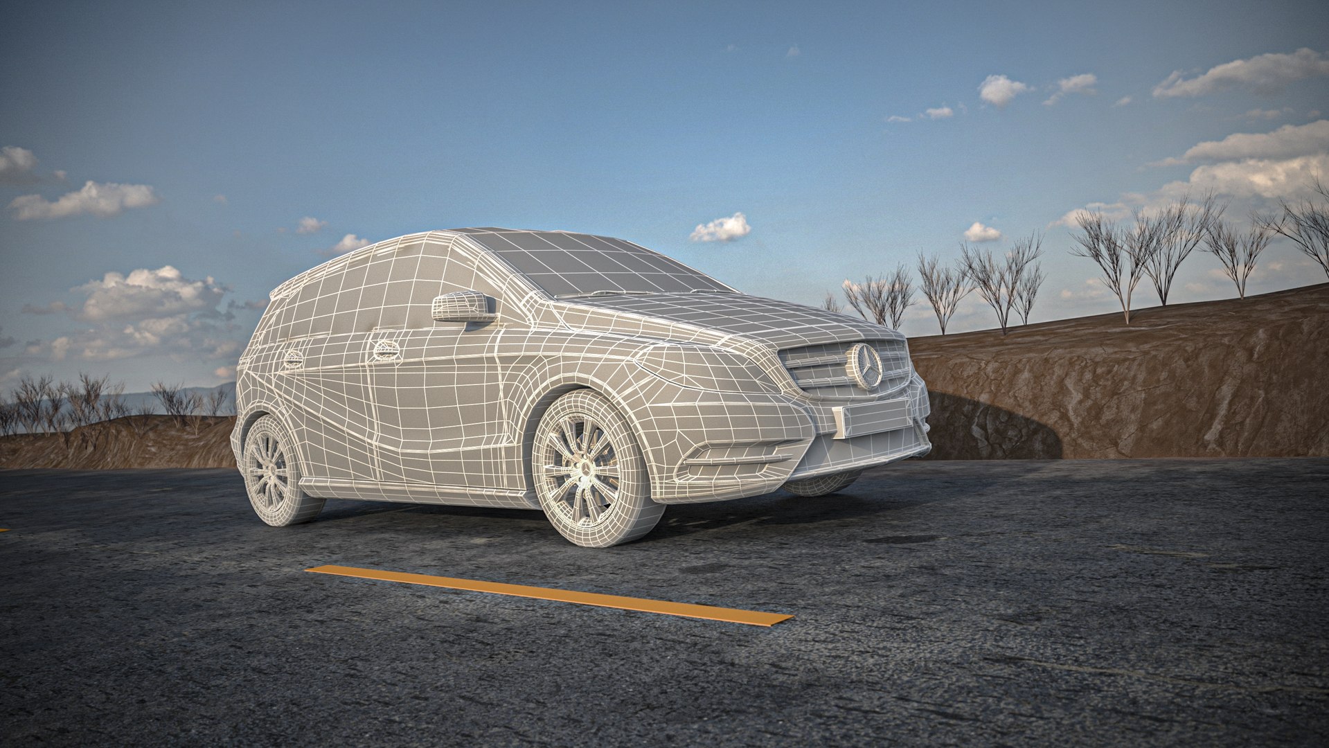 3D Mercedes-Benz B-Class - TurboSquid 2166645