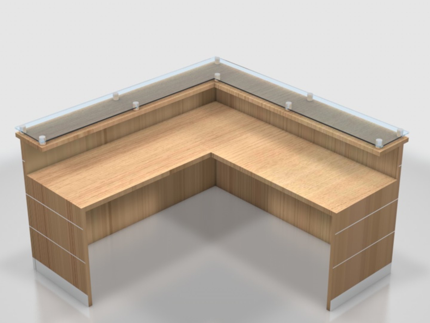 counter reception 3d model