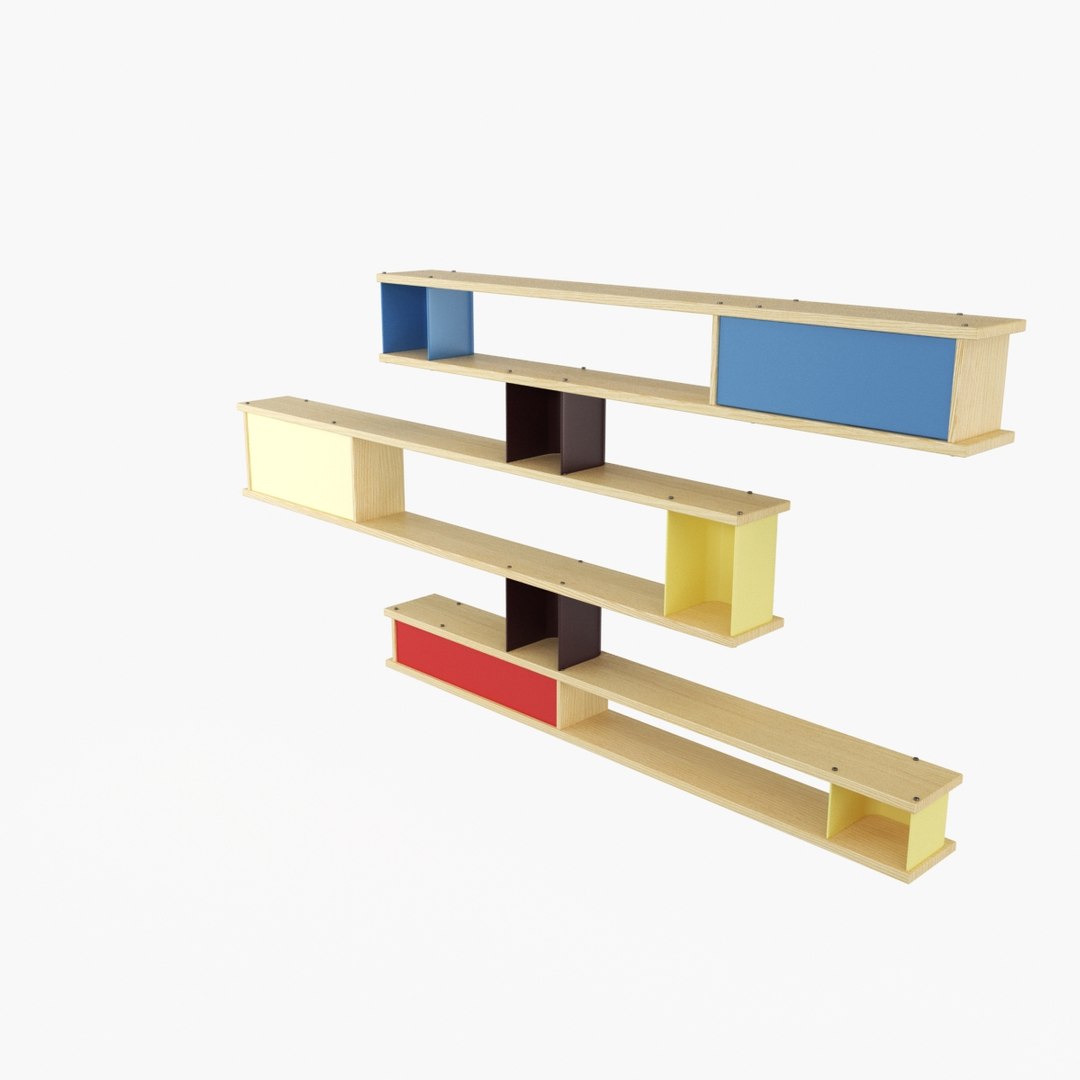 3d Model Wall Shelf Charlotte Perriand