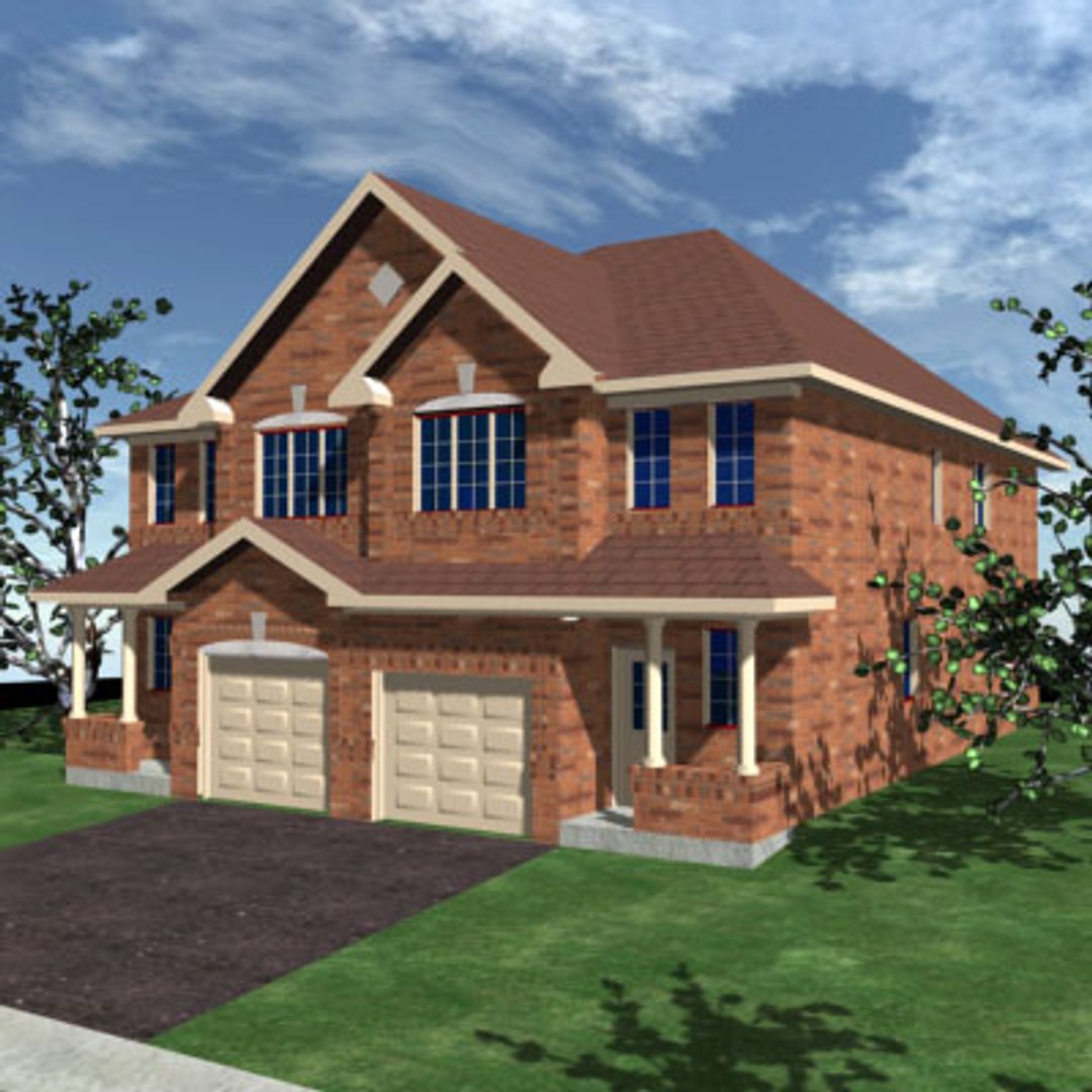 Semi Detached Home 3d Model