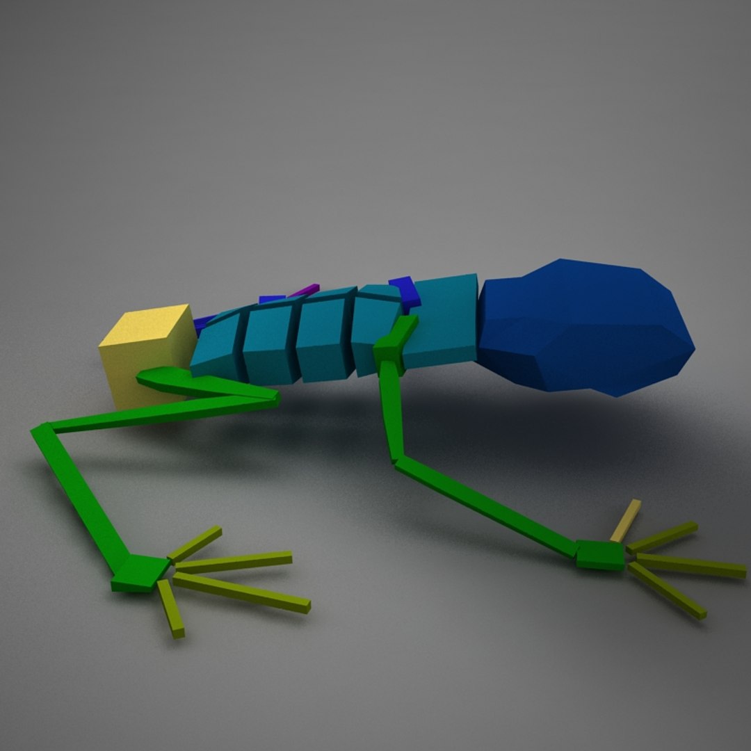 frog biped morph 3d model