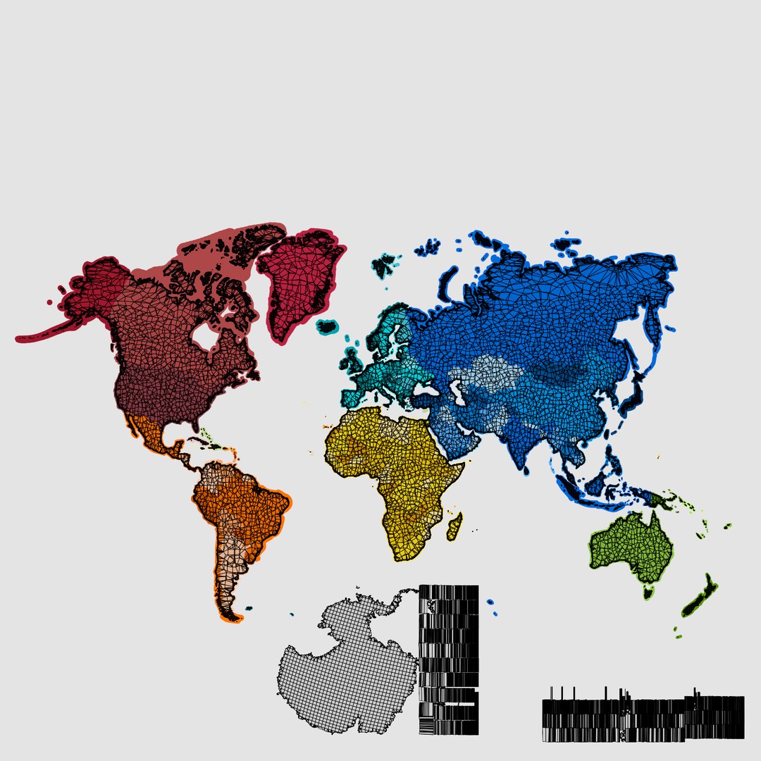 3D Geopolitical World - TurboSquid 1512209